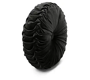 LUSH DECOR Round Pleated Soft Velvet Dec. Pillow Lush D Ecor - One-color