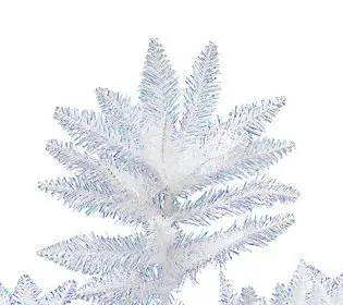 VICKERMAN 7.5' Sparkle White Spruce Christmas T Ee, Unlit