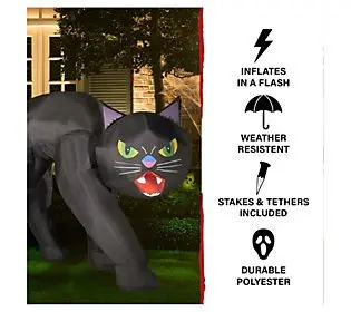 HAUNTED HILL FARM 10' Inflatable Pre-lit Black
