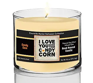 COURTSIDE MARKET Candy Corn 9.6-oz Circular Can Dle Glass - One-color