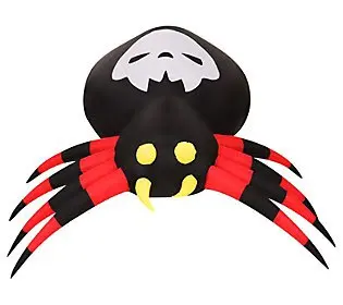 HAUNTED HILL FARM 6' Inflatable Black And Red S Ider - One-color