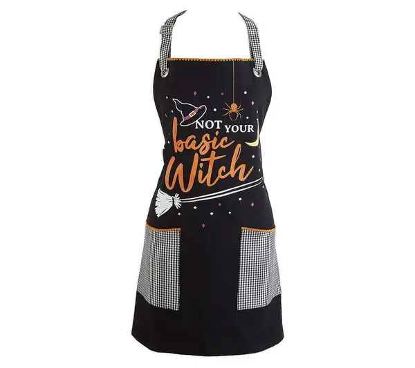 DESIGN IMPORTS Not Your Basic Witch Pantry Apro N - One-color