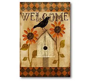 COURTSIDE MARKET Welcome 12' X 18' Canvas Wall Art - One-color