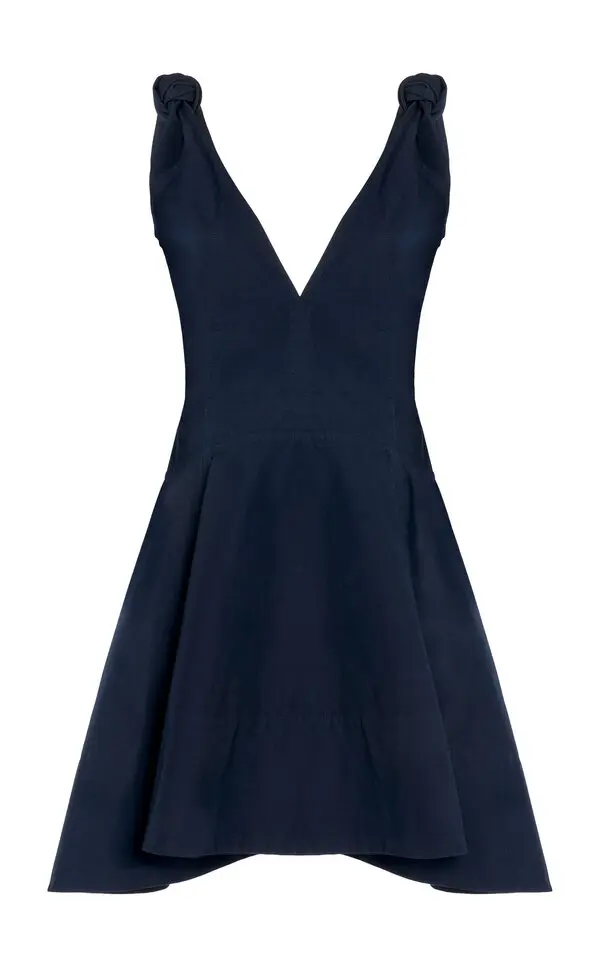 Bottega Veneta Cotton Mini Circle Dress - Navy