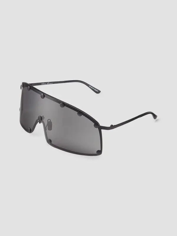 Rick Owens Mirrored Shield Sunglasses - Black