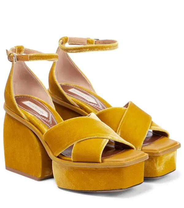 Zimmermann Velvet Platform Sandals
