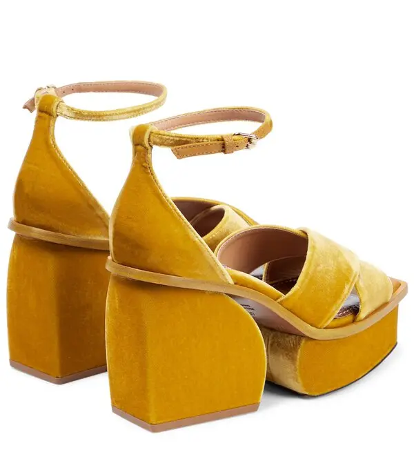 Zimmermann Velvet Platform Sandals