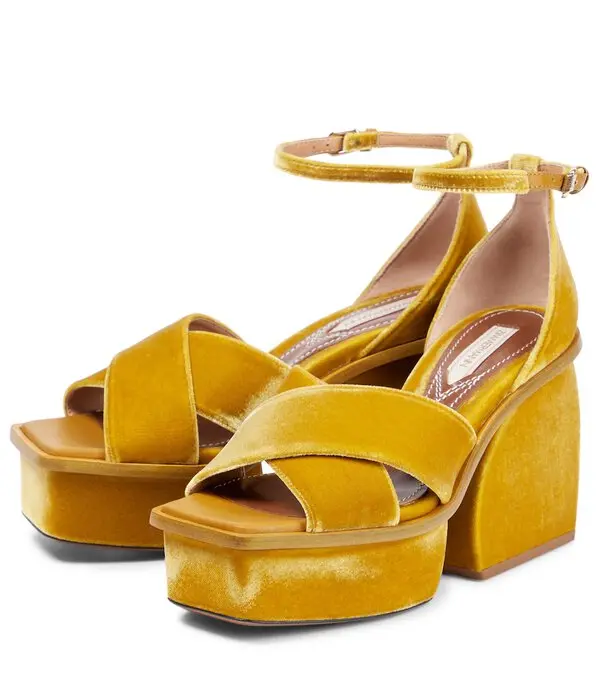 Zimmermann Velvet Platform Sandals