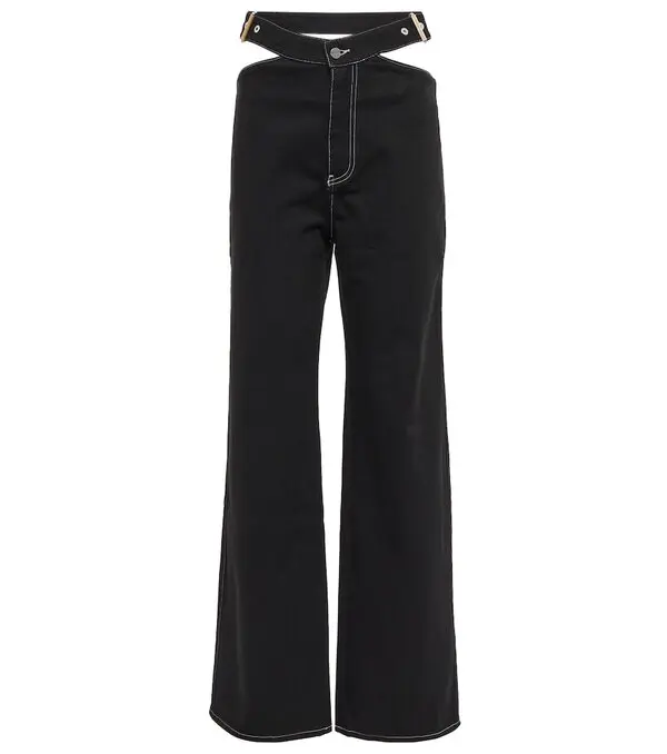 DION LEE Wide-leg Cutout Jeans