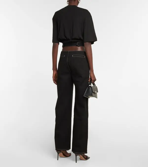 DION LEE Wide-leg Cutout Jeans