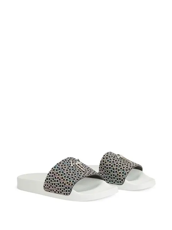 GIUSEPPE ZANOTTI Brett Polka Dot Slides - Black