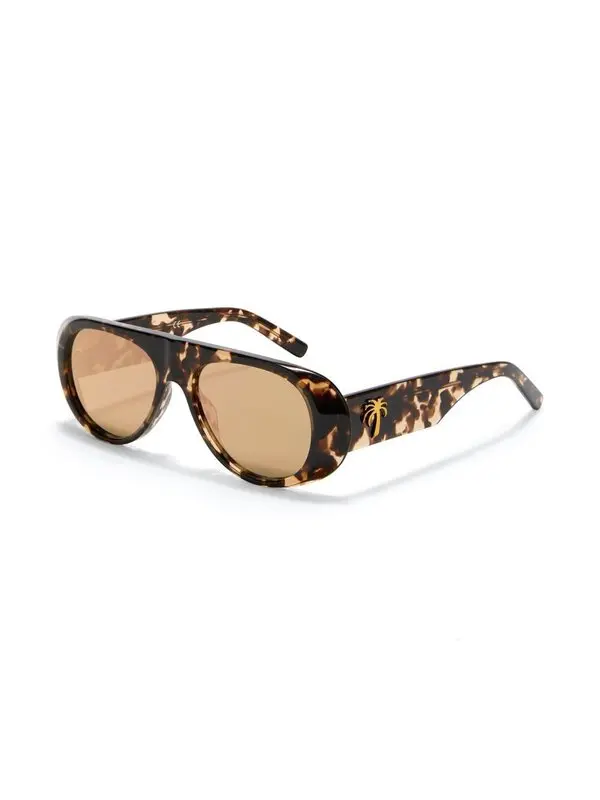 Palm Angels Sierra Round-frame Sunglasses - Brown