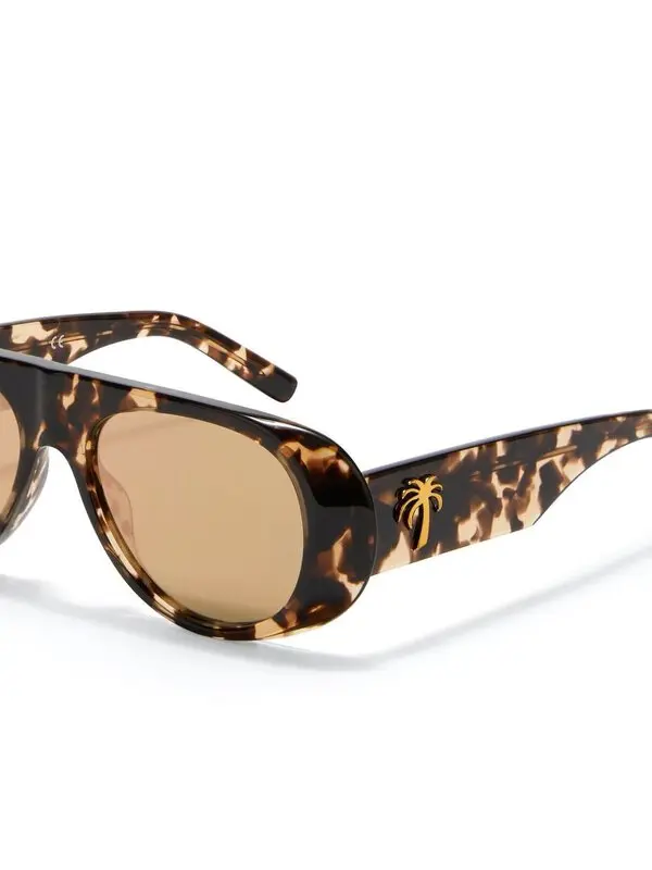 Palm Angels Sierra Round-frame Sunglasses - Brown