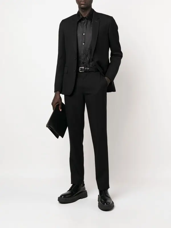 BILLIONAIRE Silver Cut Long-sleeved Shirt