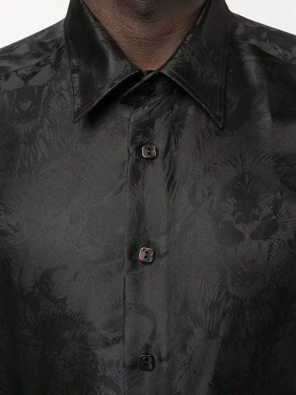 BILLIONAIRE Silver Cut Long-sleeved Shirt