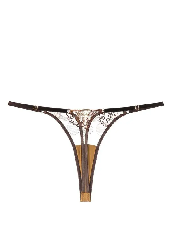 IHUOMA Divine Feminine Embroidery Thong