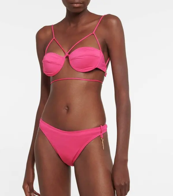 Buy Jacquemus Le Haut Signature Bikini Top Pink At 30% Off