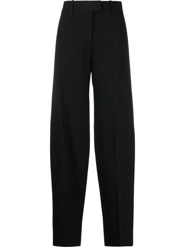 Attico High-waisted Wide-leg Trousers - Black
