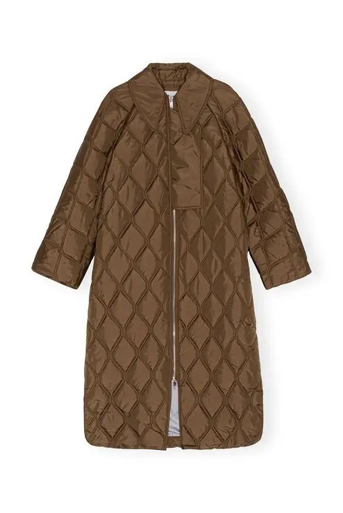 GANNI Oversized Ripstop Quilt Coat