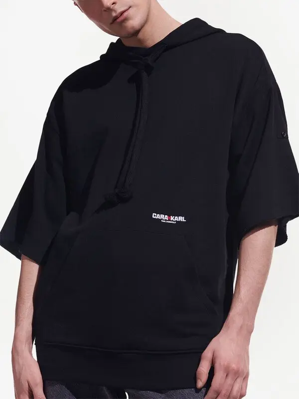 Karl Lagerfeld X Cara Delevingne Logo-print Hoodie
