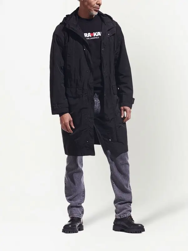 Karl Lagerfeld X Cara Delevingne Hooded Parka Coat