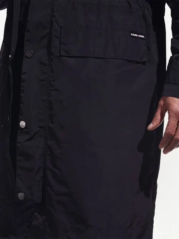 Karl Lagerfeld X Cara Delevingne Hooded Parka Coat