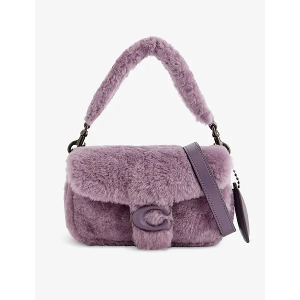 COACH Tabby Shearling And Leather Cross-body Bag
