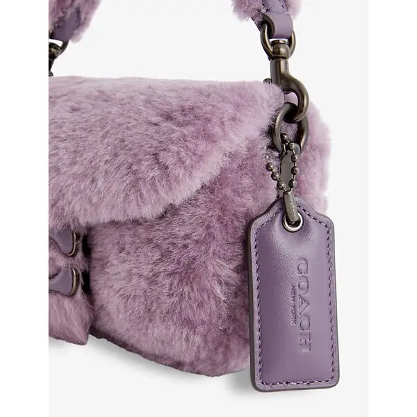 COACH Tabby Shearling And Leather Cross-body Bag