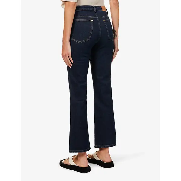 JOSEPH Duke Flared Cropped Stretch-cotton Jeans