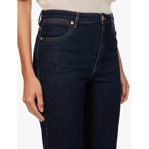 JOSEPH Duke Flared Cropped Stretch-cotton Jeans