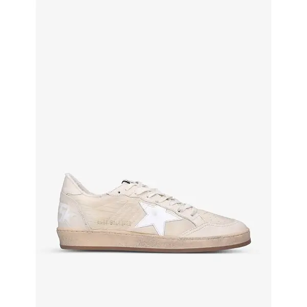 GOLDEN GOOSE Ball Star Leather Low-top Trainers - Beige Comb