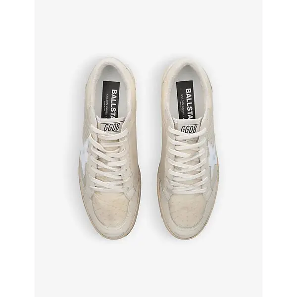 GOLDEN GOOSE Ball Star Leather Low-top Trainers - Beige Comb
