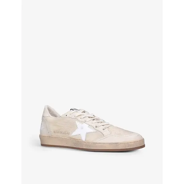 GOLDEN GOOSE Ball Star Leather Low-top Trainers - Beige Comb