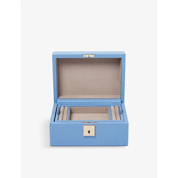 Smythson Panama Small Cross-grain Leather Jewellery Box
