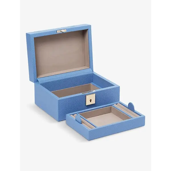 Smythson Panama Small Cross-grain Leather Jewellery Box
