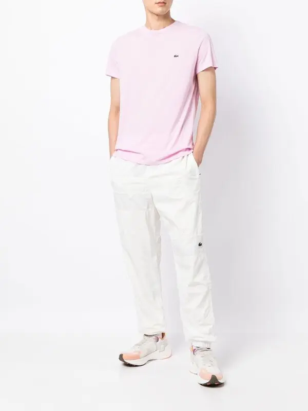 Lacoste Logo-embroidered T-shirt - Pink