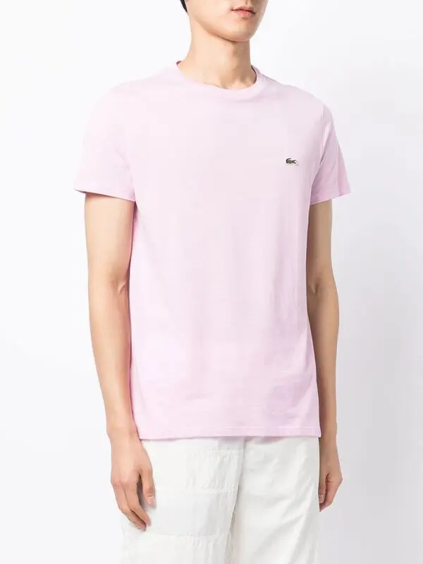 Lacoste Logo-embroidered T-shirt - Pink