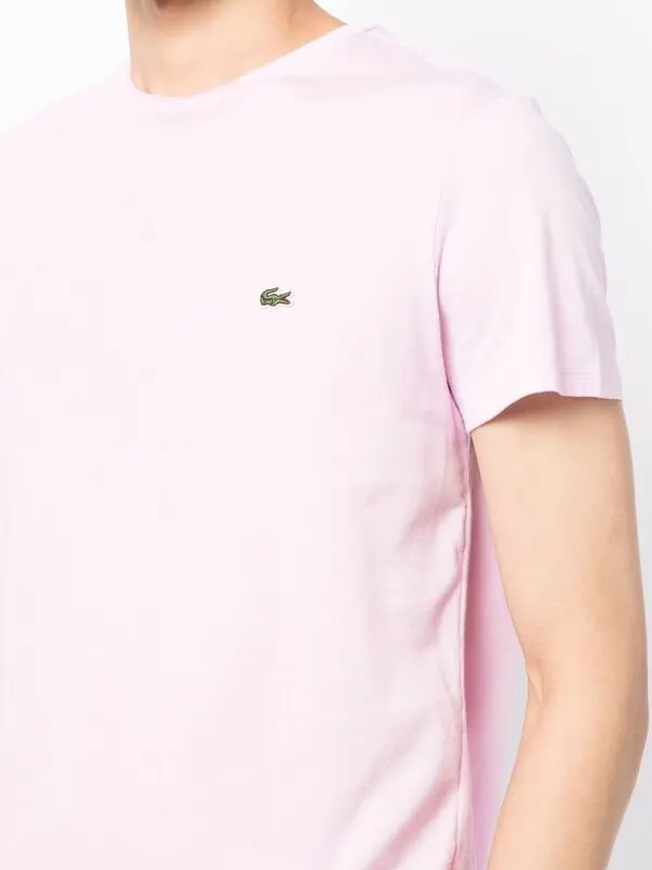 Lacoste Logo-embroidered T-shirt - Pink
