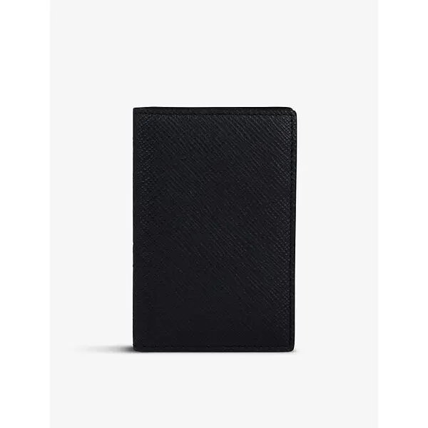 Smythson Ludlow Six-slot Leather Card Holder - Black