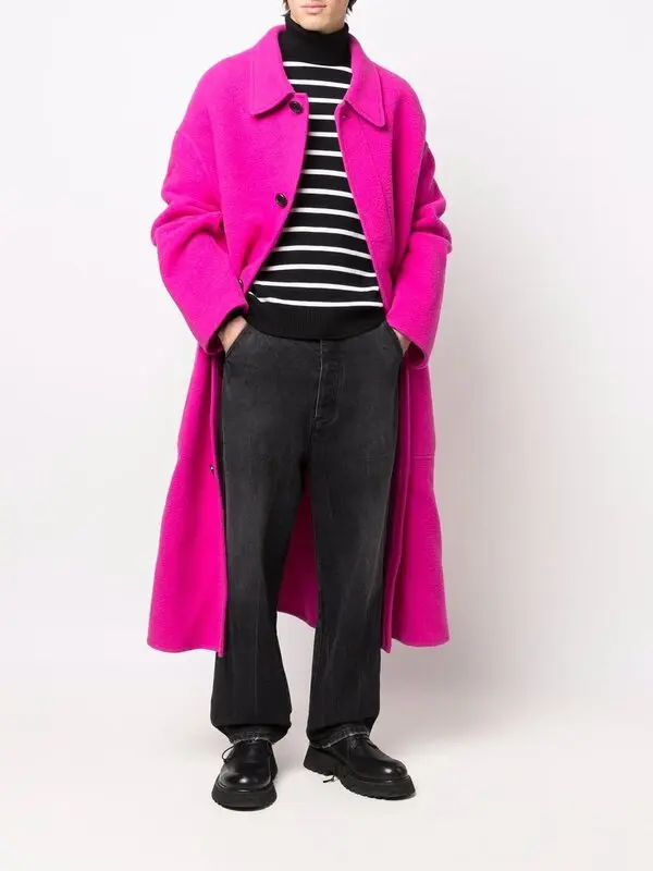 Ami Oversized Wool Single-breasted Coat