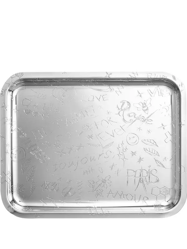 Christofle Graffiti Rectangular Tray - Silver