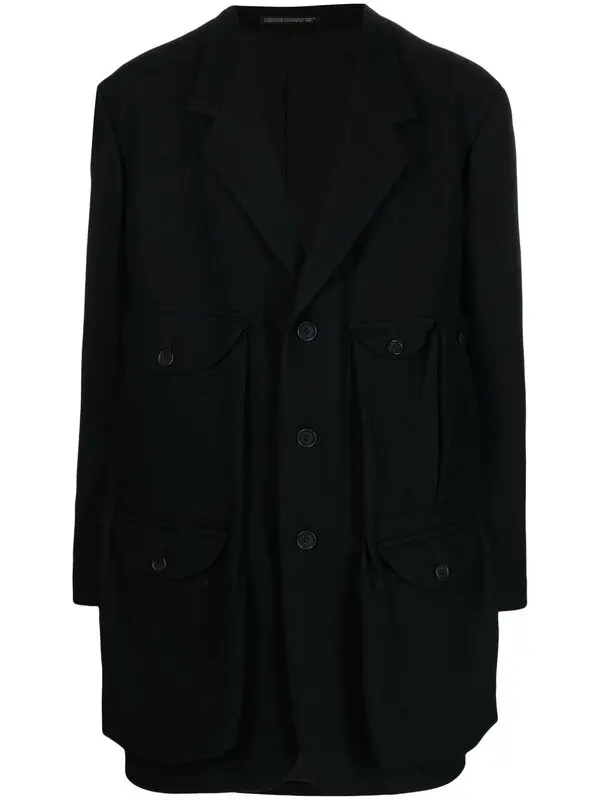 Yohji Yamamoto Single-breasted Fitted Coat
