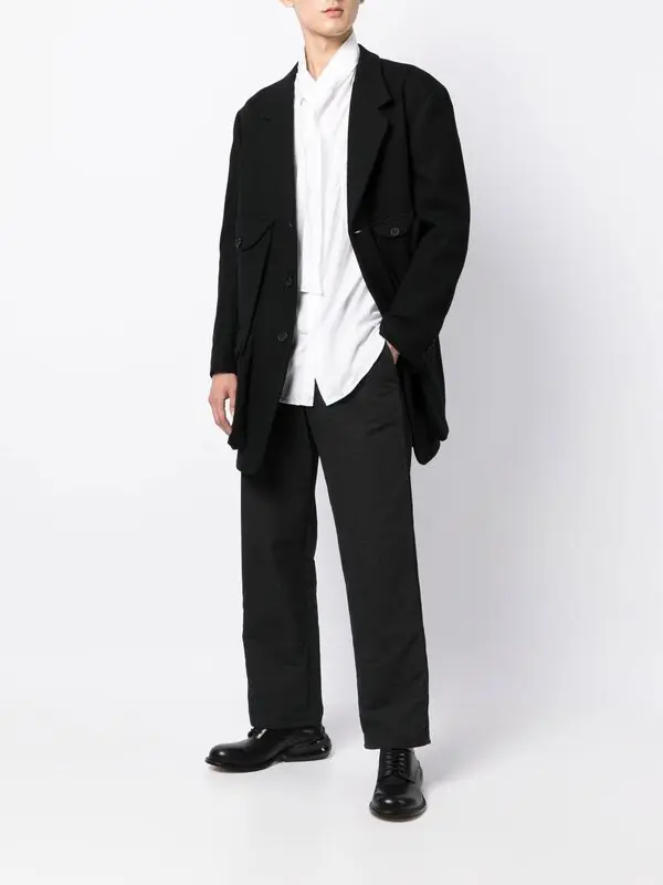 Yohji Yamamoto Single-breasted Fitted Coat