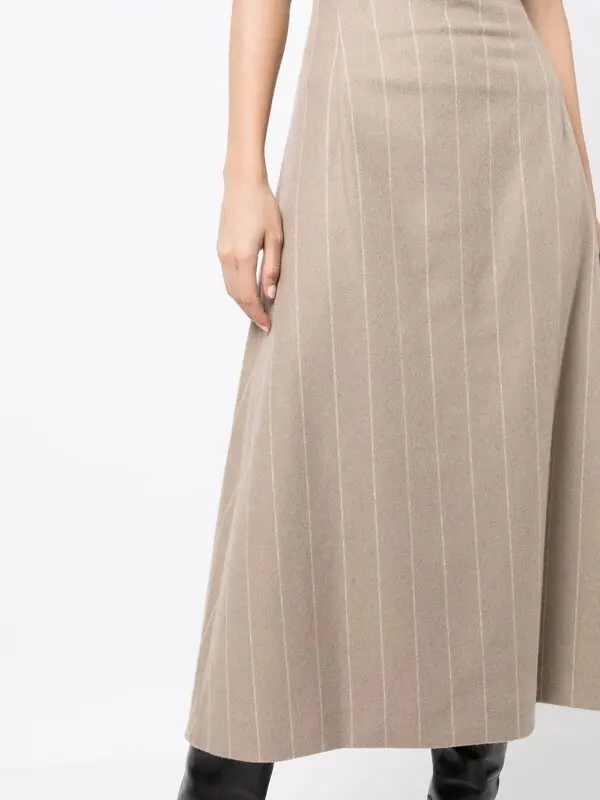 LITKOVSKA Pinstriped A-line Skirt