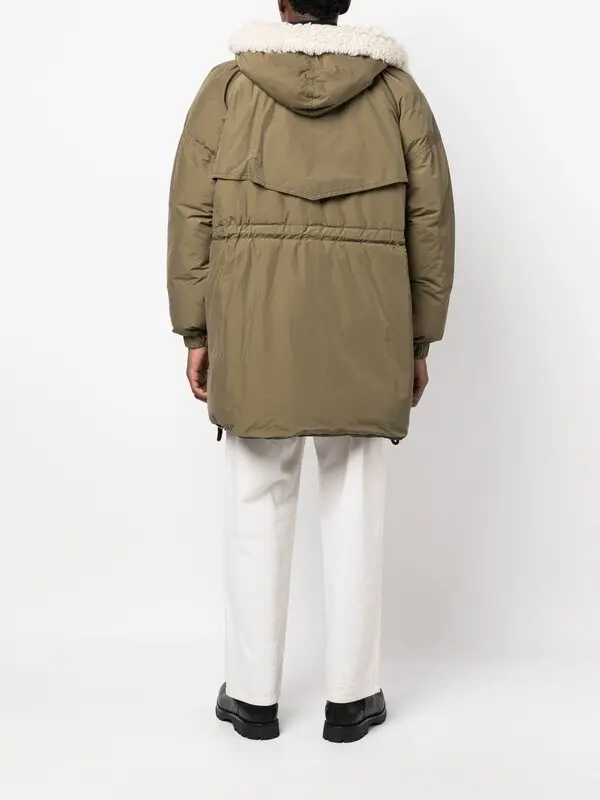 Sacai Hooded Padded Coat - Green