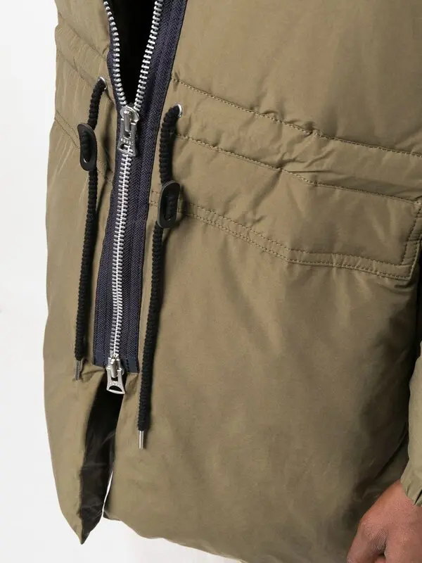 Sacai Hooded Padded Coat - Green