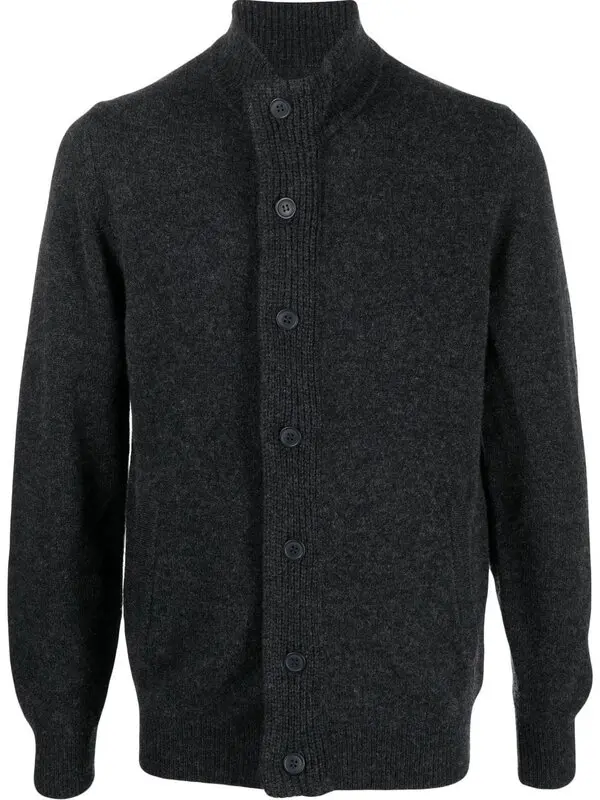Barbour Button-front Knitted Jumper - Grey