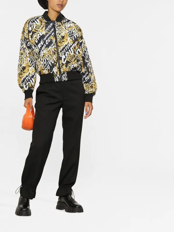 Versace Logo-print Reversible Bomber Jacket