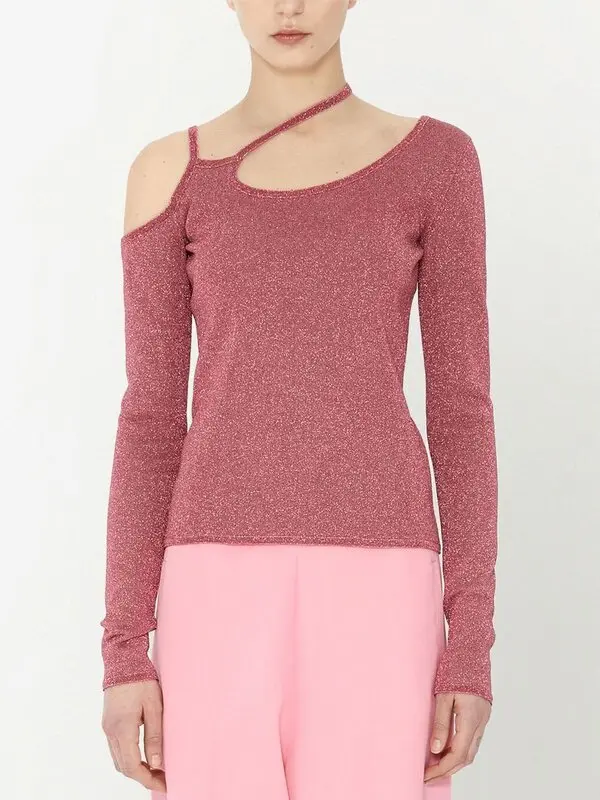 JW Anderson Cut-out Metallic Top - Pink