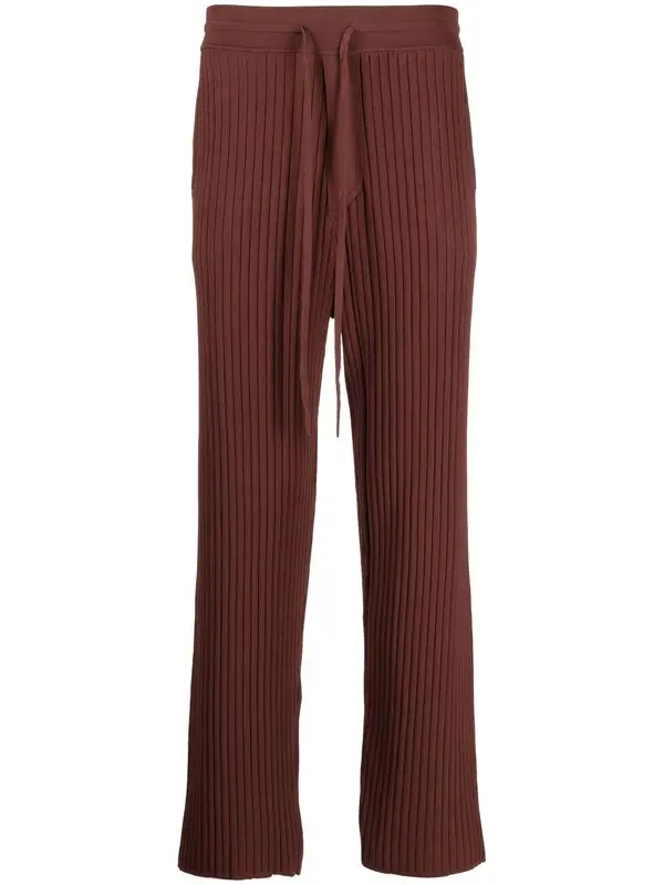 Nanushka Ribbed Straight-leg Trousers